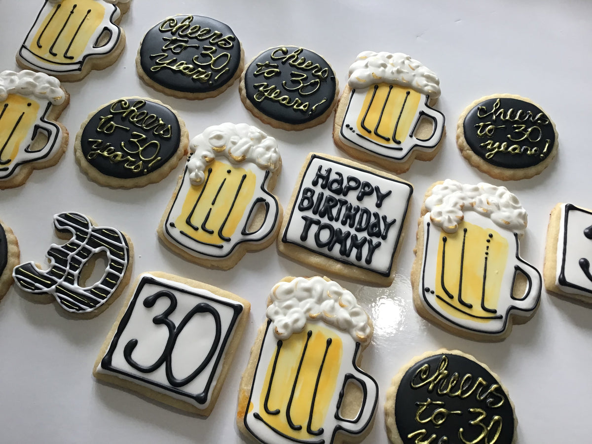 DIRTY 30 BIRTHDAY COOKIES royal icing DECORATED -COOKIES 1 dozen, dirt ...